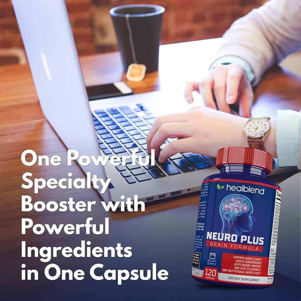 Neuro Plus Brain Booster Supplement Supports Brain Health Mental ...