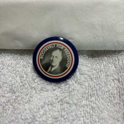 Vintage FRANKLIN D. Roosevelt For PRESIDENT 1 3/8 Campaign Button ...