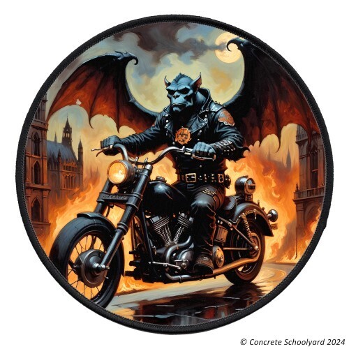 Motorcycle Gargoyle Patch Up to 25cm, Large Jacket Backpatch MC Biker ...