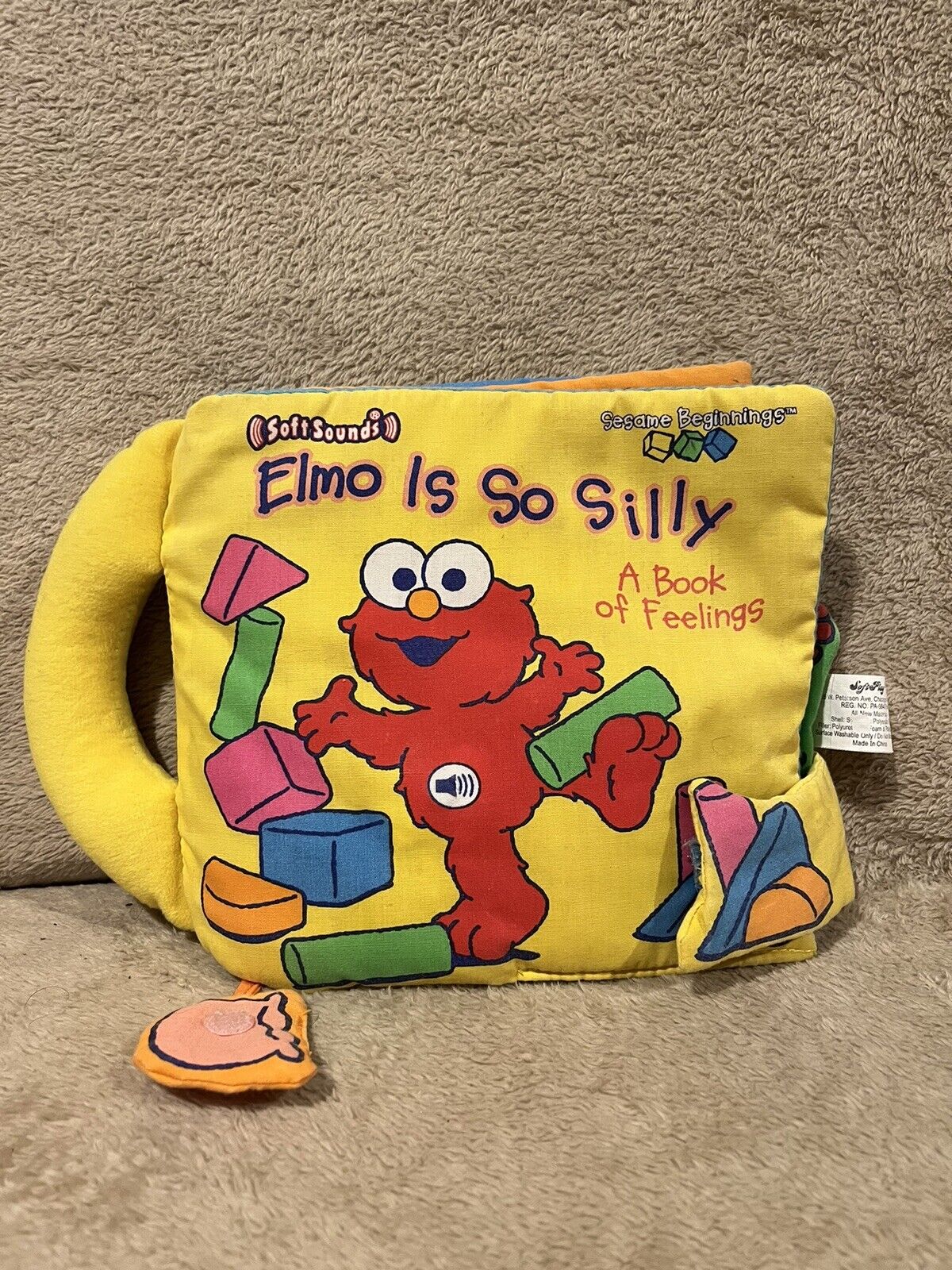 Vintage Elmo Is So Silly A Book Of Feelings Sesame Street Soft Book ...