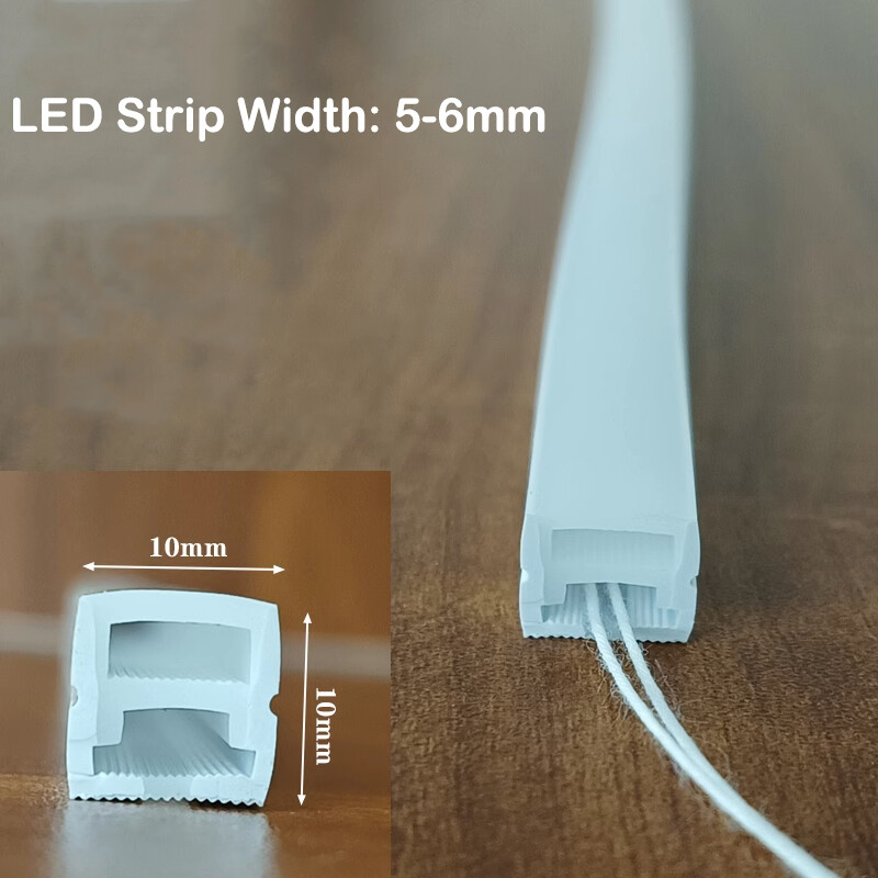 Silicone LED Channel System Cuttable Flexible Bendable DIY For LED ...