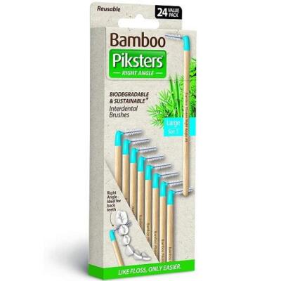 Piksters Bamboo Right Angle Interdental Brush- Size 5 Blue- 24 Brushes ...
