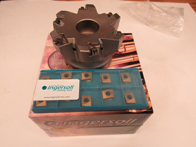 NEW - INGERSOLL - 4" FACE MILL ( EF6J-04R01 ) & 10 PCS DFH324L001 ...
