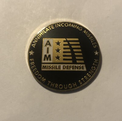 AIM MISSILE DEFENSE PIN “Annihilate Incoming Missiles, Freedom Through ...