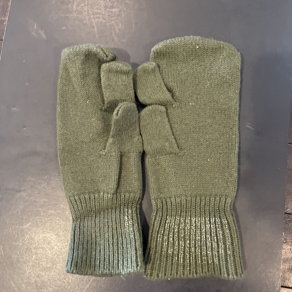 Wool Military Trigger Finger Mitten Liners S M L XL ? OD Green Read ...