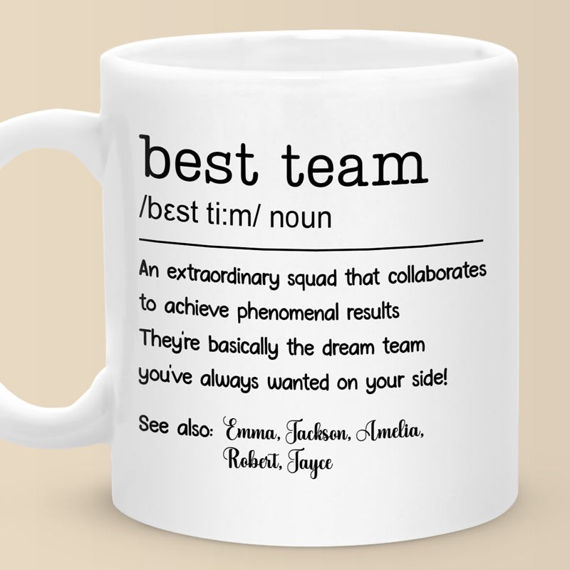 We'Re The Best Team Ever - Coworker Personalized Custom Mug - Christmas ...