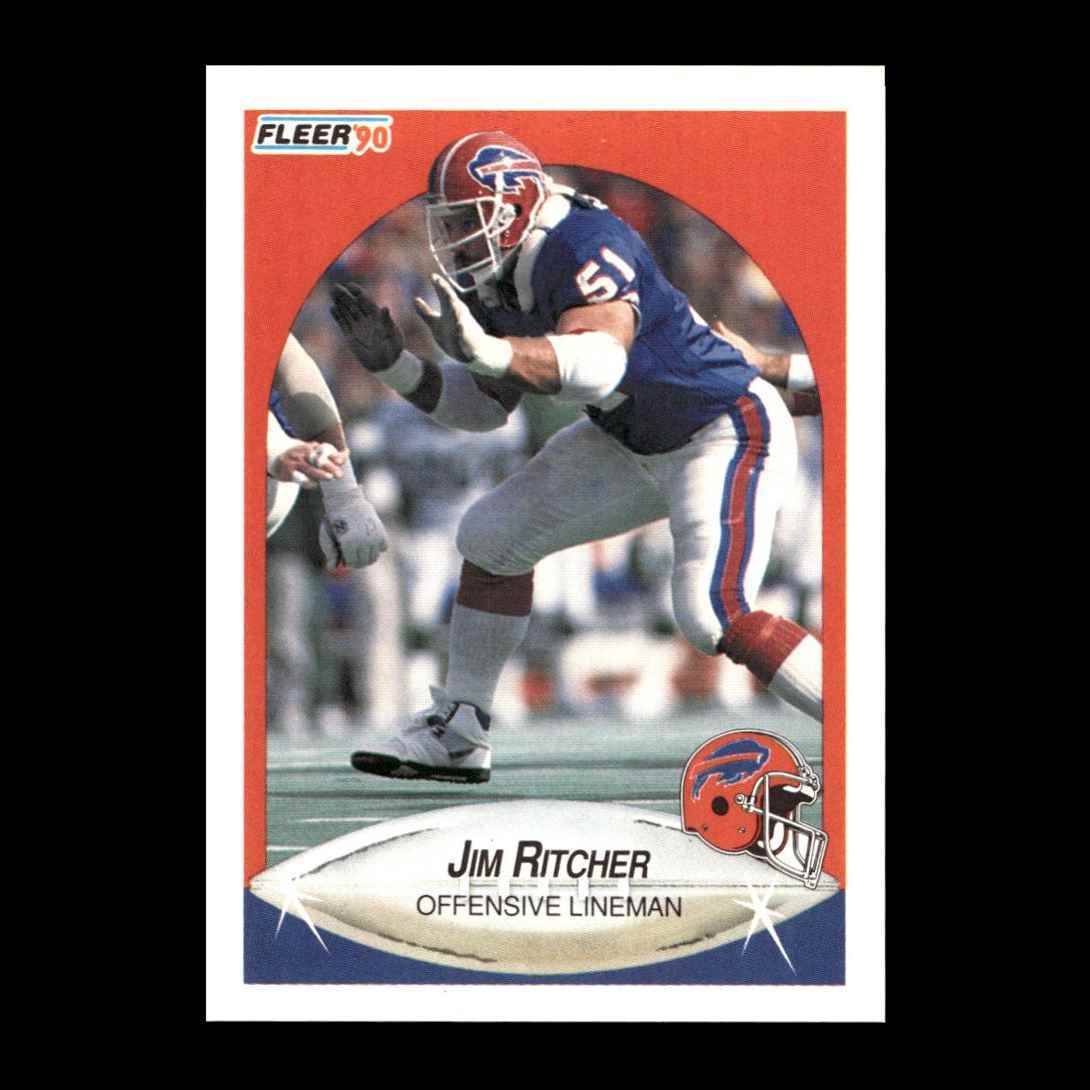 Jim Ritcher 1990 Fleer Rookie Buffalo Bills #120 R325B 22 | eBay