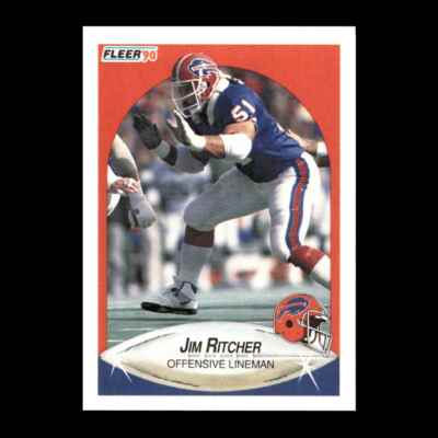 Jim Ritcher 1990 Fleer Rookie Buffalo Bills #120 R325B 22 | eBay
