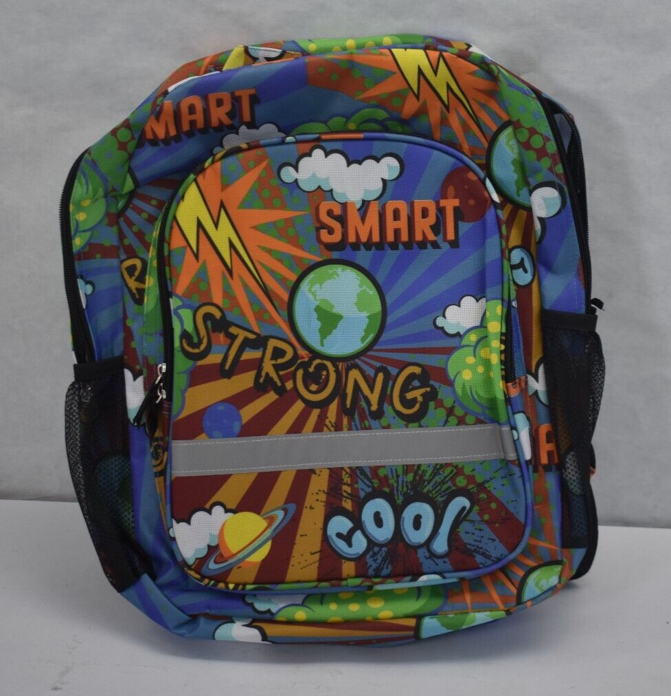 Be Smart Strong Cool Backpack For Kids Multi Colored Planets Design ...