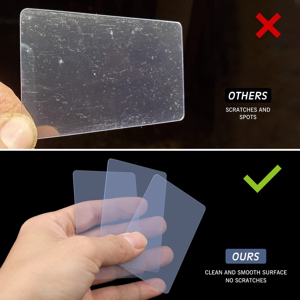 Clear Plastic Cards PVC Transparent Cards for ID Badge Printers Graphic ...