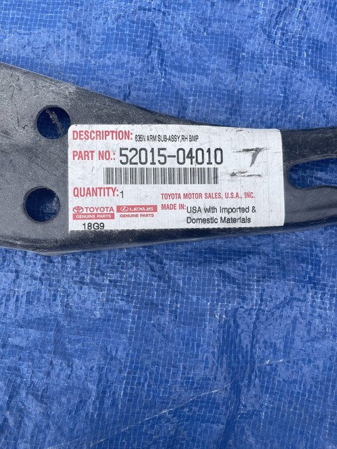 5201504010 Genuine Toyota Arm Sub-assy Rear Bumper RH 52015-04010 for ...
