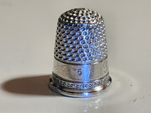 Antique American Sterling Silver Thimble Child size 3 No holes c1850's ...