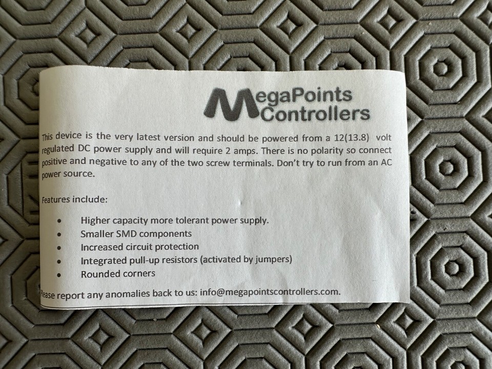 MegaPoints Controller DCC Starter Kit for Model Railway Points / OPENED UNUSED | eBay UK