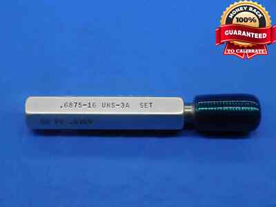 11/16 16 UNS 3A SET THREAD PLUG GAGE .6875 GO ONLY P.D. = .6369 ...