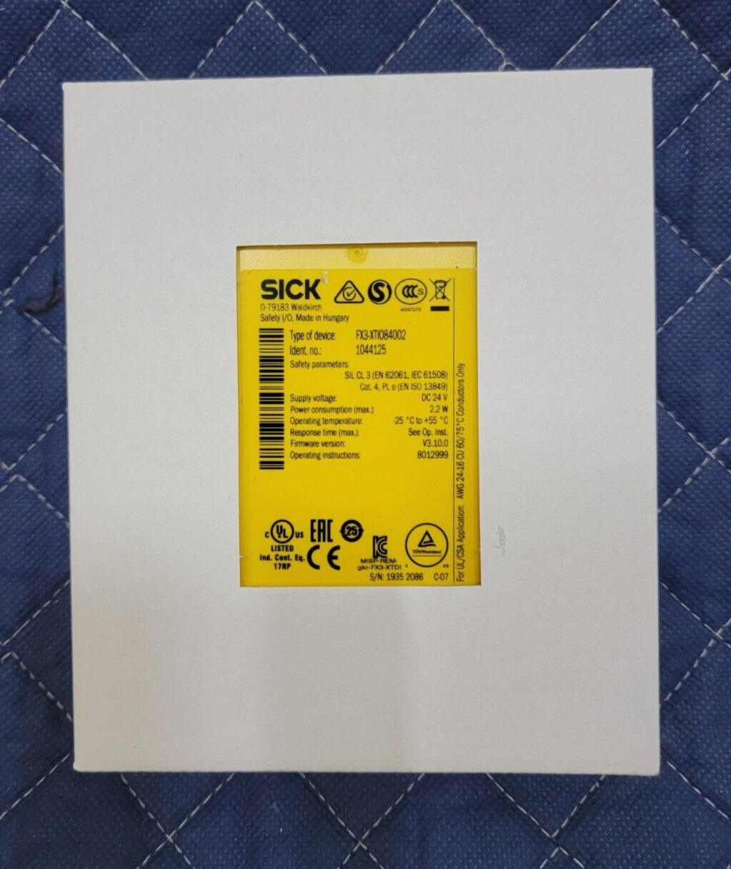 SICK FX3-XTIO84002 Flexi Soft I/O Controller Module for sale online | eBay