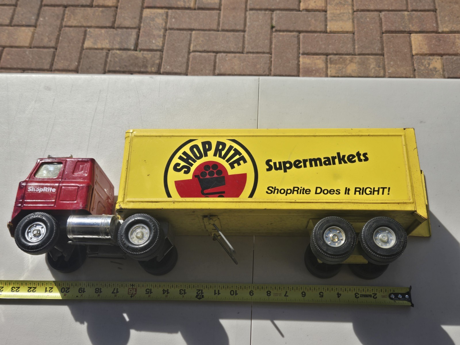 Vtg Ertl Shop Rite Supermarkets Semi Truck & Trailer Pressed Steel 2 ...