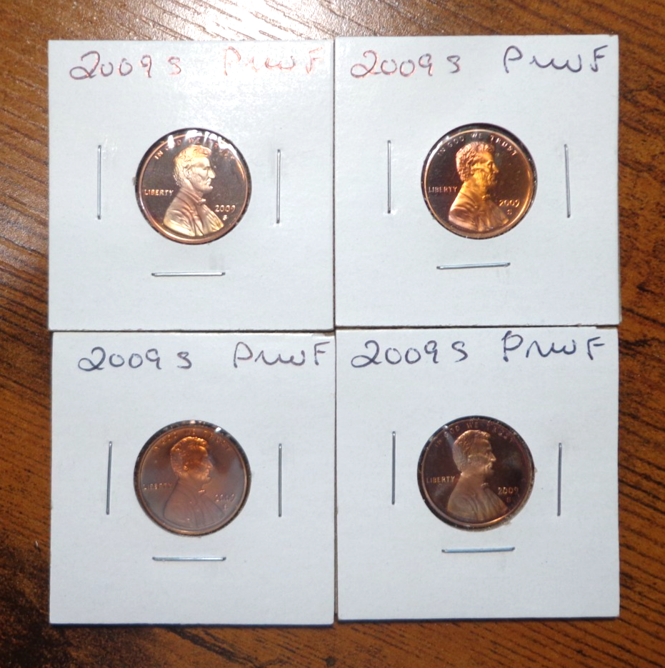 2009 S Lincoln Cent Penny Proof 4 Coin Bicentennial Set Lot LP1 LP2 LP3 ...
