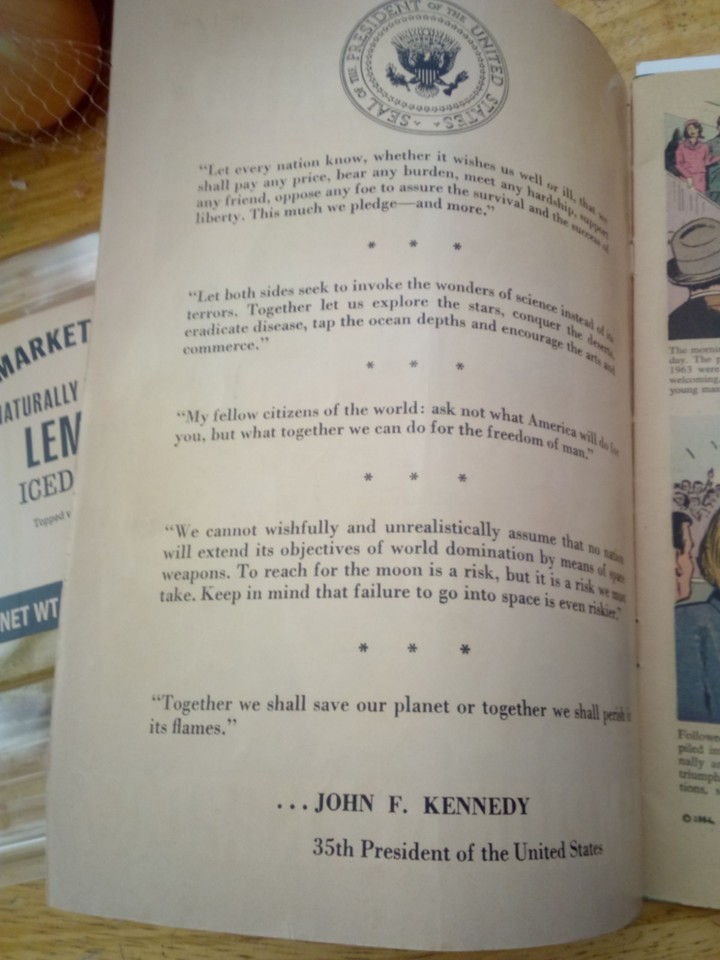 Extremely Rare Rare Original JFK John Kennedy jr Comic Book & Pin | eBay