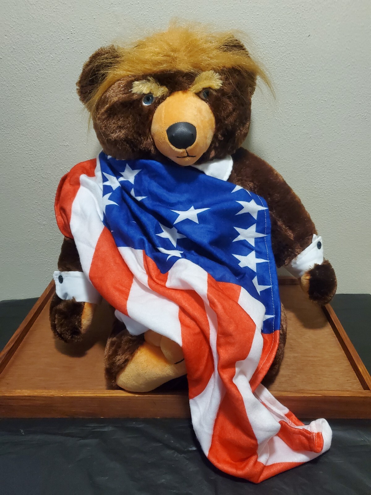 Donald Trump Bear Plush Trumpy Bear USA Flag Cape Republican MAGA | eBay