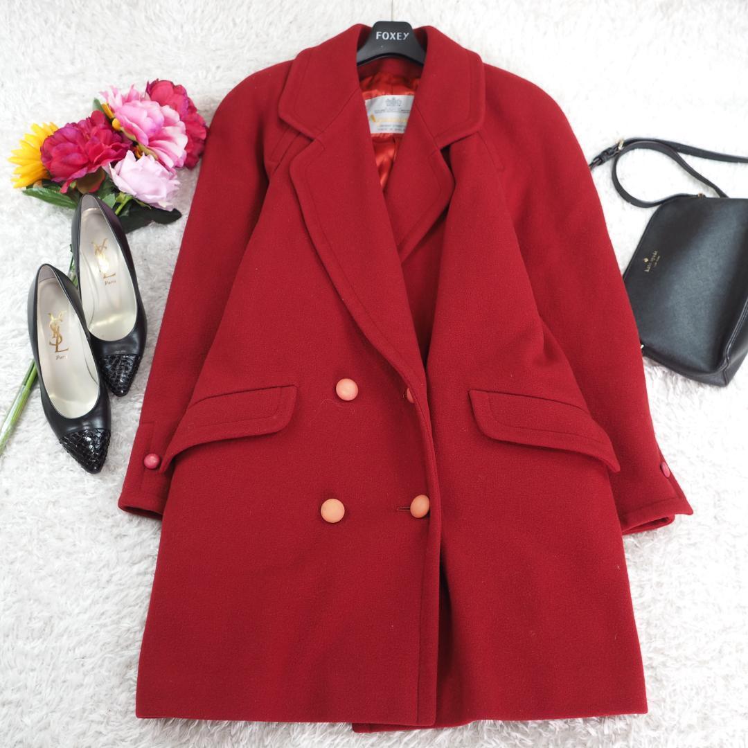 Aquascutum Double Breasted Chester Coat Red FREE SIZE… - Gem