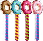 4 JUMBO ~ Inflatable Donut Lollipop Wonka CANDYLAND Inflate Pool Float ...