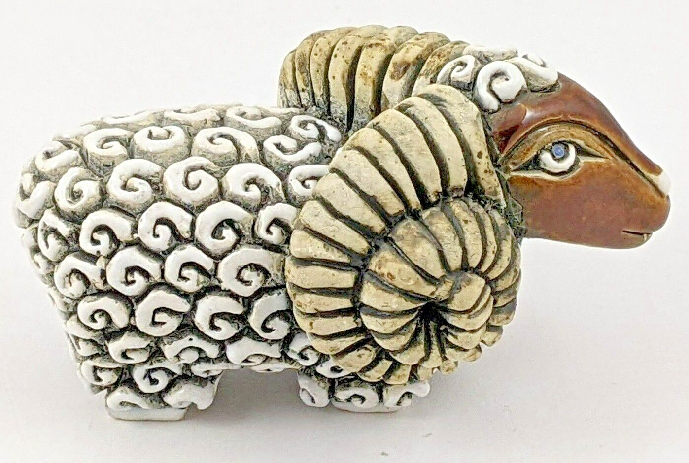Artesania Rinconada Hand Carved Pottery Ram Figurine Uruguay Retired | eBay