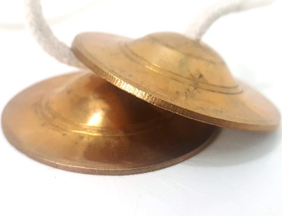 Brass Color Iron Hand Cymbals Manjeera Jhaanj Sankirtan Vraja For Radha ...