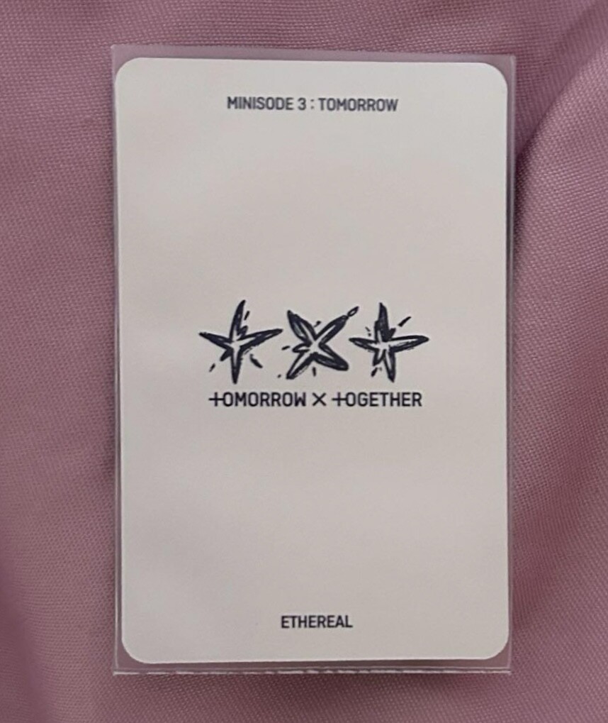 TXT minisode3: tomorrow Ethereal Official Photocard PC | eBay