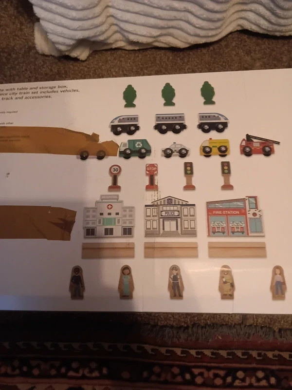 John Lewis Wooden Train Table & Track Set Age: 3+ | eBay UK