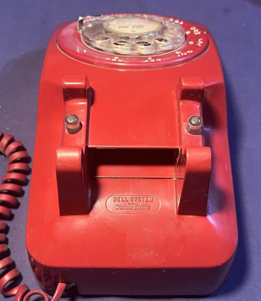 Vintage Red 1978 Bell Systems Western Electric 500D Rotary Dial ...