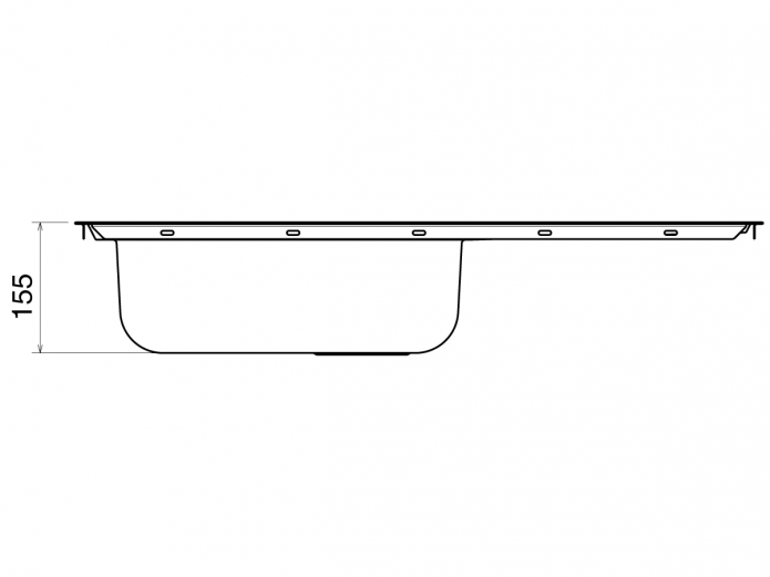 Base MKII SINGLE LEFT HAND BOWL SINK 820mm W/Drainer 1-Taphole ...