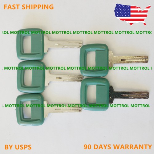 5 PC FITS Clark/Michigan, Volvo Laser Cut Heavy Equipment Ignition Keys ...