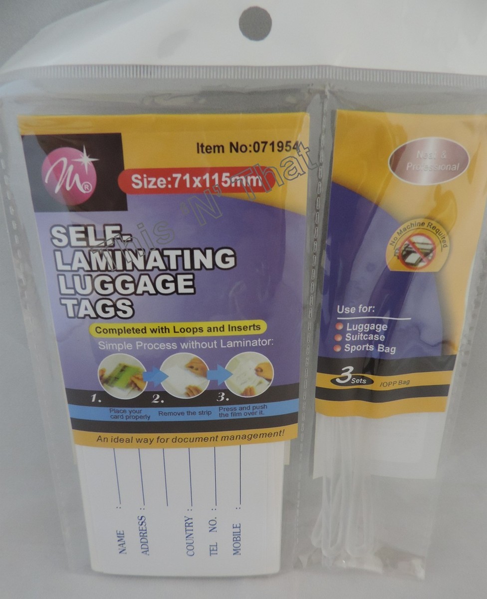 Laminate Luggage Tag Machine