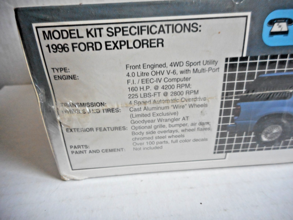 AMT 1996 Ford Explorer 4X4 #8968 Model Kit 1/25 NOS Factory Sealed | eBay