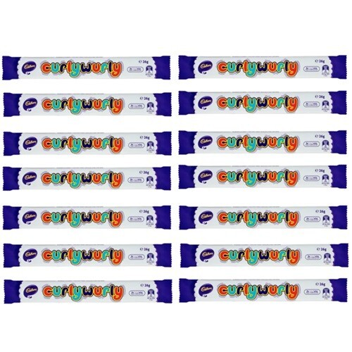 904166 14 x 26g PACKETS CADBURY CURLY WURLY CHOCOLATE BAR | eBay