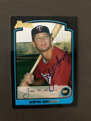 Minnesota Twins JUSTIN ARNESON autographed 2003 Bowman | eBay