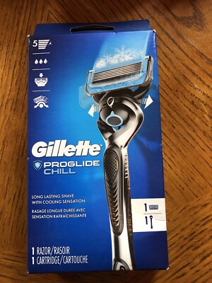 Gillette Proglide Chill Men's Razor, Handle and 1 Blade Refill | eBay