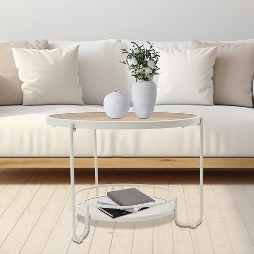 White and Teal Modern Side Table Round Side Table Round Coffee Table W ...