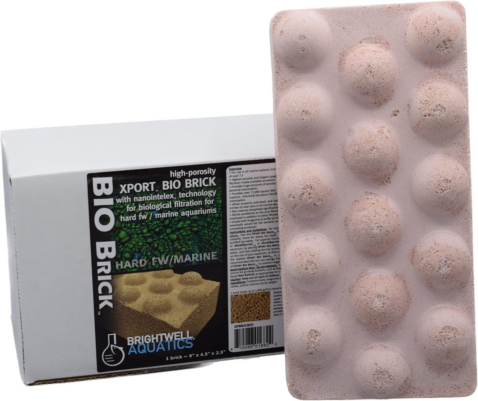 Brightwell Aquatics Xport BIO Dimpled Brick - Ultra-Porous Biological ...
