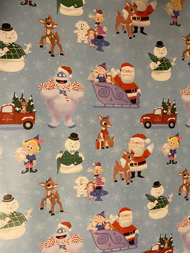 Rudolph Red Nosed Reindeer Bumble Gift Wrapping Paper 2 Yards FOLDED ...