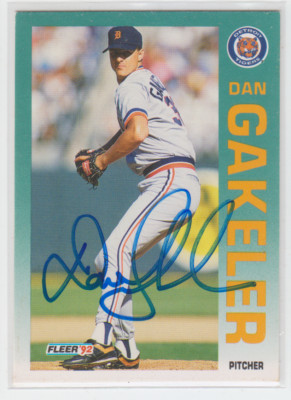 Autographed 1992 Fleer Dan Gakeler - Tigers | eBay
