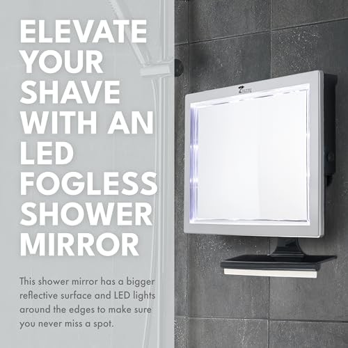 Deluxe LED Fogless Shower Mirror with Squeegee Anti-Fog Mirror ...
