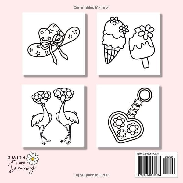 Bold and Easy Coloring Book: Pretty Cute Designs to Color with Coquette ...