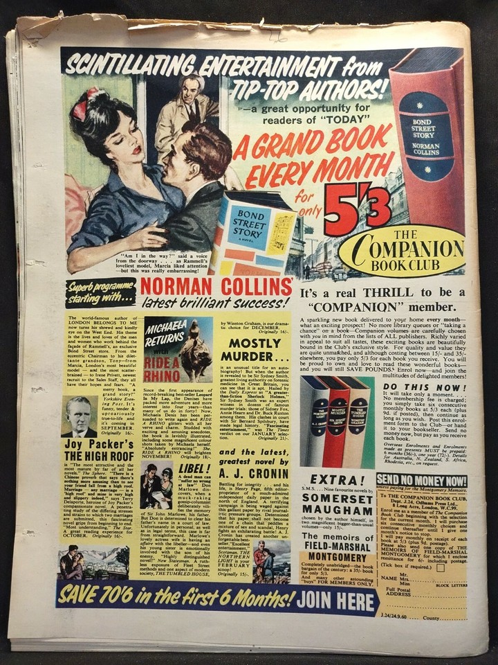 TODAY - The New John Bull Weekly UK Magazine September 24 1960 | eBay