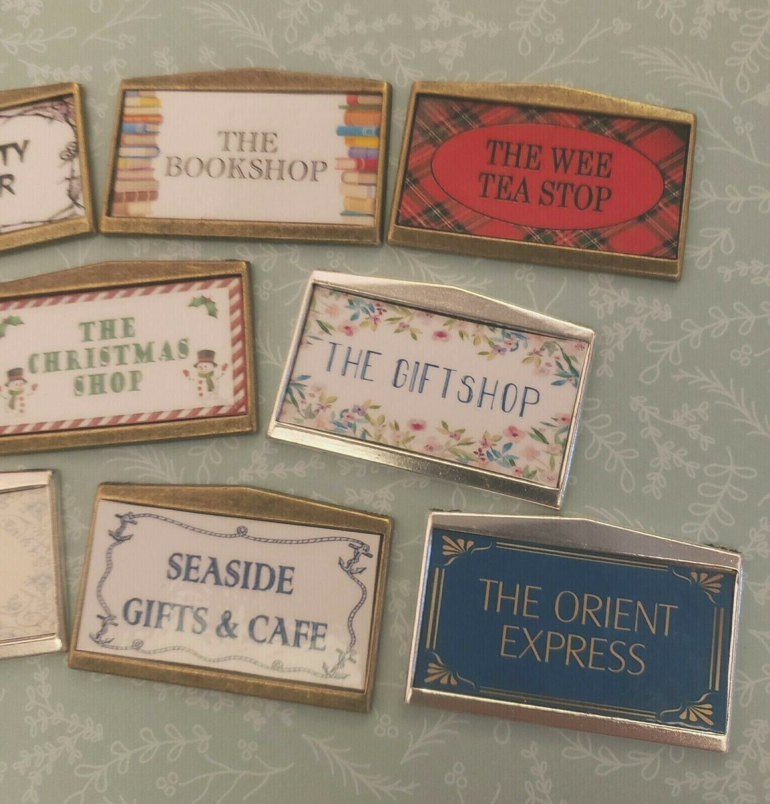 CUSTOM personalised Metal frame shop signs 1:12th scale dolls house ...