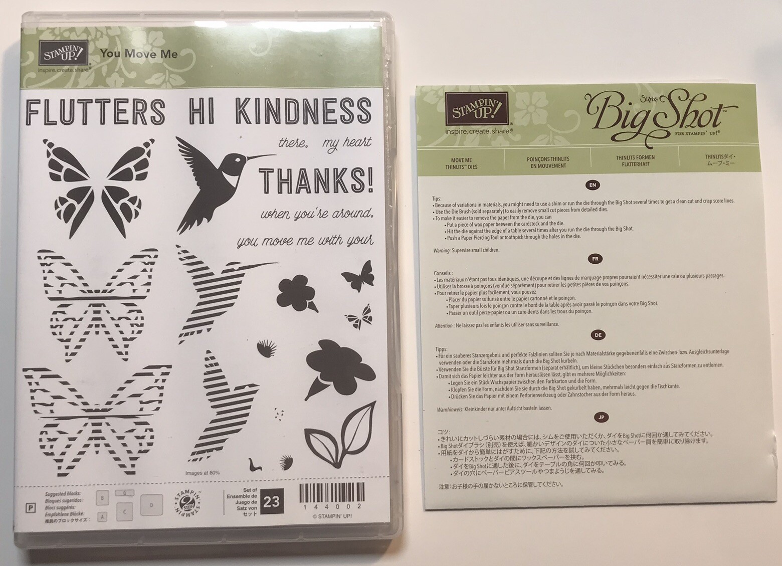 Stampin Up YOU MOVE ME Stamps Thinlits Butterfly Hummingbird Flutter Kindness | eBay