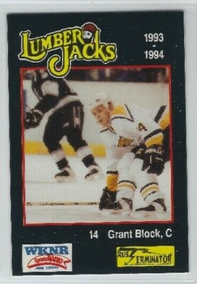 1993-94 Cleveland Lumberjacks (IHL) Grant Block | eBay