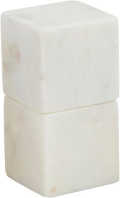 Mud Pie 2" x 2" Marble Cube Salt Pepper, Brown | eBay