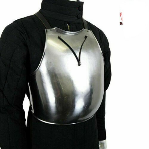 Medieval chest Armour Globose Breastplate 18 Gauge Steel Armor Silver ...