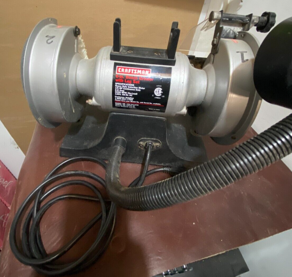 SEARS CRAFTSMAN BENCH GRINDER MODEL # 152.242230 Grinder Works Properly ...